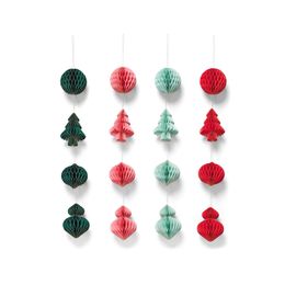 Tchibo - 16er-Set Weihnachtsbaumschmuck - dunkelgr&uuml;n
