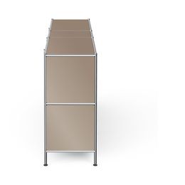 Tchibo - Gro&szlig;es Metall-Sideboard &raquo;Cn3&laquo; mit 6 Klappenf&auml;chern - 190x40x89,5cm - taupe -