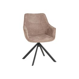 DeVries Diningsessel &raquo;San Carlo&laquo; - 57x67x87cm - hellbraun - Polyester / Metall