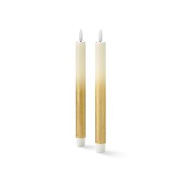 Tchibo - 2 LED-Echtwachs-Stabkerzen - creme