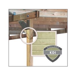 Karibu-Einzel-Carport &raquo;Classic&laquo; - 273x586x234cm - naturfarben -