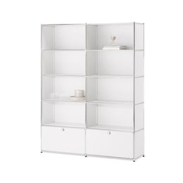 Tchibo - Regal &raquo;Cn3&laquo; mit 2 Klappen - 152x40x194,5cm - chrom -