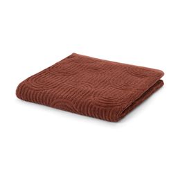 Tchibo - Jacquard-Badetuch - rotbraun