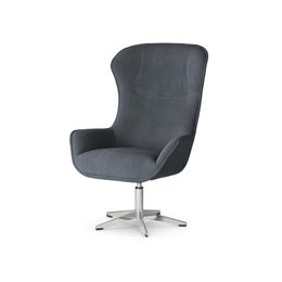 Tchibo - Sessel mit Drehfunktion - 73x83x107cm - silber - Holz / Polyester / Stahl