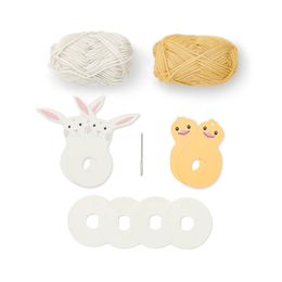 Tchibo - Oster-Pompon-Bastel-Set - wei&szlig;