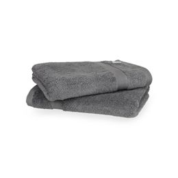 Tchibo - Sch&ouml;ner WOHNEN-Kollektion 2 Badet&uuml;cher &raquo;Cuddly&laquo; - anthrazit