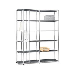 Tchibo - Offenes Regal Metall &raquo;Cn3&laquo; - 155x40x194,5cm - chrom - Stahl / Kunststoff / Kunststoff