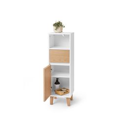 Tchibo - Bad-Beistellschrank mit Schublade und T&uuml;r - 30x30x95cm - braun -