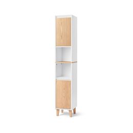 Tchibo - Bad-Hochschrank mit offenem Fach und 2 T&uuml;ren - 30x30x170cm - braun -