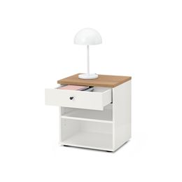 Tchibo - Nachttisch &raquo;Bekeson&laquo; - 46x38x52cm - schwarz - Echtholzfurnier / Holz / Eichenholz