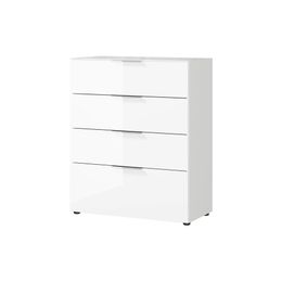 Germania-Kommode &raquo;GW-Oakland&laquo; - 83x42x102cm - chrom - Holz / Glas / Metall