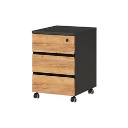 Tchibo - Rollcontainer &raquo;Lissabon&laquo; - 41x50x60cm - braun - Holz / Acryl / Papier