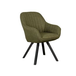 DeVries Diningsessel &raquo;Matera&laquo; - 59x61x84cm - schwarz - Polyester / Holz / Metall