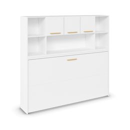 Rauch Klappbett &raquo;Sucre&laquo; mit Regalelement - 214x44x197cm - wei&szlig; -