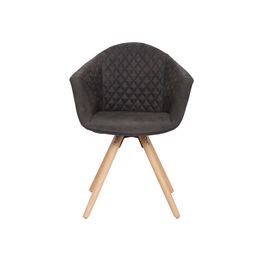 Tchibo - Stuhl &raquo;Chadwick&laquo; - 59x55x82cm - schwarz - Polyester / Schaumstoff / Buchenholz