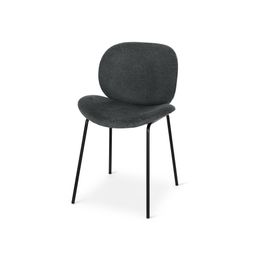 Tchibo - Gepolsterter Designstuhl - 51,5x50x77,5cm - dunkelgrau - Polyester / Holz / Stahl