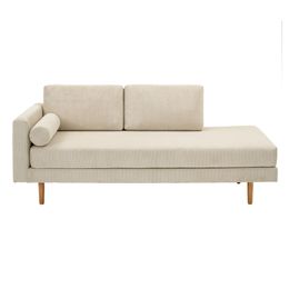 Tchibo - Cord-Recamiere &raquo;Ivo&laquo; - 190x87x81cm - braun - Polyester / Buchenholz / Holz