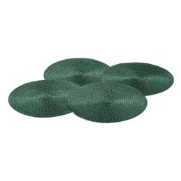 Tchibo - 4 Platzsets - dunkelgr&uuml;n