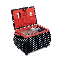 Tchibo - Prym N&auml;hkorb &raquo;Polka Dots&laquo; - schwarz