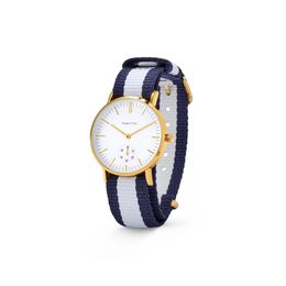 Tchibo - Quarz-Armbanduhr aus Edelstahl - wei&szlig;