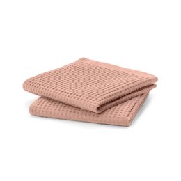 Tchibo - 2 Premium Handt&uuml;cher Waffelpiqu&eacute; - ros&eacute;