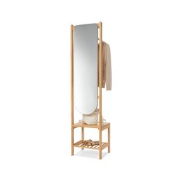 Tchibo - Garderobe mit Spiegel und Ablage - 44x38x180cm - naturfarben - Bambusholz