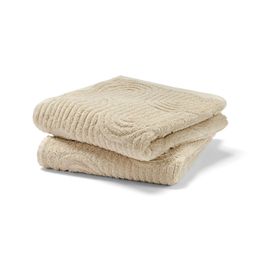 Tchibo - 2 Jacquard-Handt&uuml;cher - creme