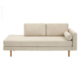Tchibo - Cord-Recamiere &raquo;Ivo&laquo; - 190x87x81cm - braun - Polyester / Buchenholz / Holz