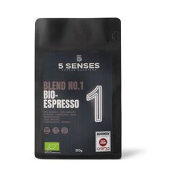 5 Senses - Blend No.1 Bio-Espresso - 250 g Ganze Bohne - Intensit&auml;t: 5/6