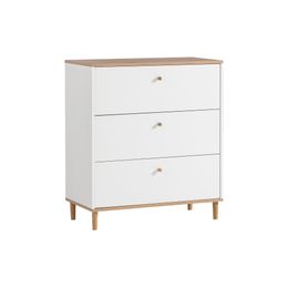 Tchibo - Kommode &raquo;Hilda&laquo; mit 3 Schubladen - 80x40x90,5cm - braun - Holz / Eichenholz / Metall