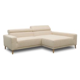 Domo Sofa &raquo;Malm&ouml;&laquo; - 248x172x72cm - creme - Polyester / Acryl / Holz