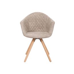 Tchibo - Stuhl &raquo;Chadwick&laquo; - 59x55x82cm - wei&szlig; - Polyester / Schaumstoff / Buchenholz