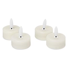 Tchibo - 4 LED-Echtwachs-Teelichter - creme
