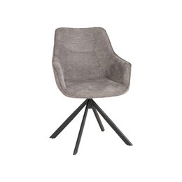 DeVries Diningsessel &raquo;San Carlo&laquo; - 57x67x87cm - hellgrau - Polyester / Metall