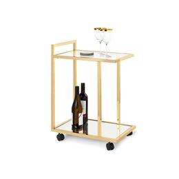 Tchibo - Servierwagen - 50x33x69,5cm - schwarz - Metall / Glas / Glas