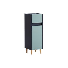 Tchibo - Kommode &raquo;Lovis&laquo; - 30x33x90,5cm - blau - Holz / Metall / Eschen-Massivholz