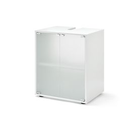 Tchibo - Waschbeckenunterschrank - 55x42x66cm - wei&szlig; - Holz / Glas