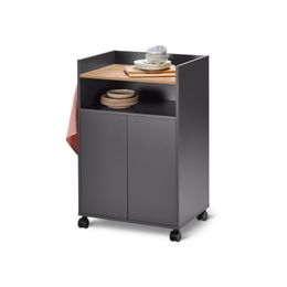 Tchibo - K&uuml;chen-Arbeitswagen - 60x44x92,5cm - anthrazit - Holz / Metall
