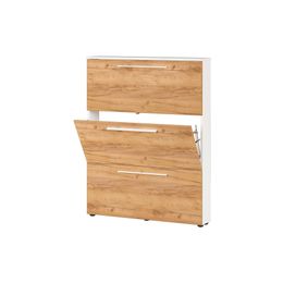 Tchibo - Schuhschrank &raquo;Wildomar 3884&laquo; - 100x19x127cm - braun - Holz / Metall