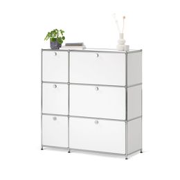 Tchibo - Kommode &raquo;Cn3&laquo; mit 6 Klappen - 115,5x40x120,5cm - chrom - Stahl / Aluminium / Kunststoff