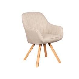 DeVries Diningsessel &raquo;Matera&laquo; - 59x61x84cm - braun - Polyester / Holz / Metall