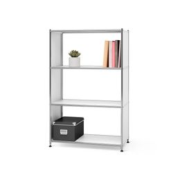 Tchibo - Regal Metall &raquo;Cn3&laquo; mit 3 F&auml;chern - 77x40x120,5cm - chrom - Stahl / Kunststoff / Kunststoff