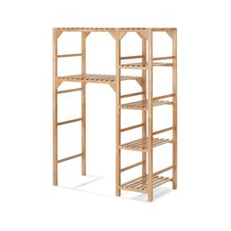 Tchibo - Waschmachinenregal mit Seitenelement - 105x48x141cm - naturfarben - Rubberwood-Holz
