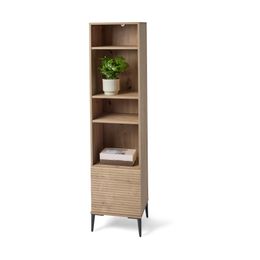 Tchibo - Regal &raquo;Reet&laquo; mit Lamellenoptik - 40,2x37x165cm - schwarz - Holz / Stahl