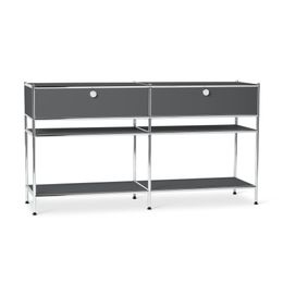 Tchibo - Konsole Metall &raquo;Cn3&laquo; mit 2 Schubladen - 152x40x82,5cm - chrom - Stahl / Aluminium / Kunststoff