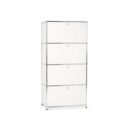 Tchibo - Highboard Metall &raquo;Cn3&laquo; mit 4 Klappenf&auml;chern - 77x40x158,5cm - chrom - Stahl / Aluminium / Kunststoff
