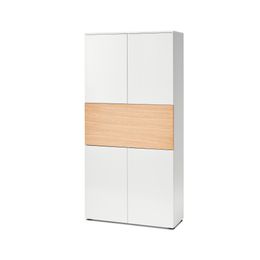 Tchibo - Office-Hochschrank mit Arbeitsfl&auml;che - 90x35x182cm - braun - Holz / Eichenholz