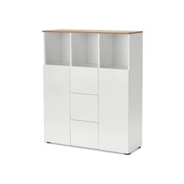 Tchibo - Halboffenes Highboard - 100x35x122cm - braun - Holz / Eichenholz