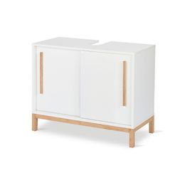 Tchibo - Waschbeckenunterschrank &raquo;Eklund&laquo; mit 2 Schiebet&uuml;ren - 82,5x40x66cm - braun - Holz / Eichenholz