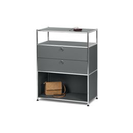 Tchibo - Kommode Metall &raquo;Cn3&laquo; mit 2 Schubladen - 77x40x102cm - chrom - Stahl / Aluminium / Kunststoff